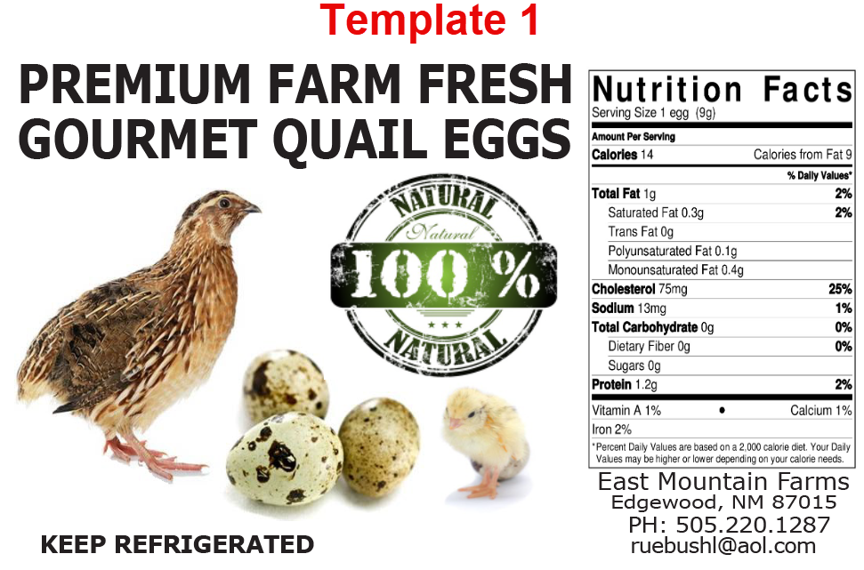 Custom Quail Egg Labels – Texas Poultry Shrink Bags